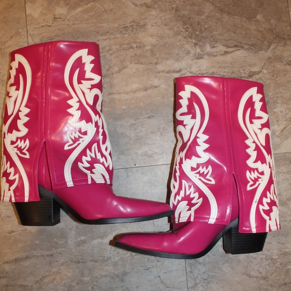 Azalea Wang | Shoes | Hot Pink Cowboy Boots | Poshmark